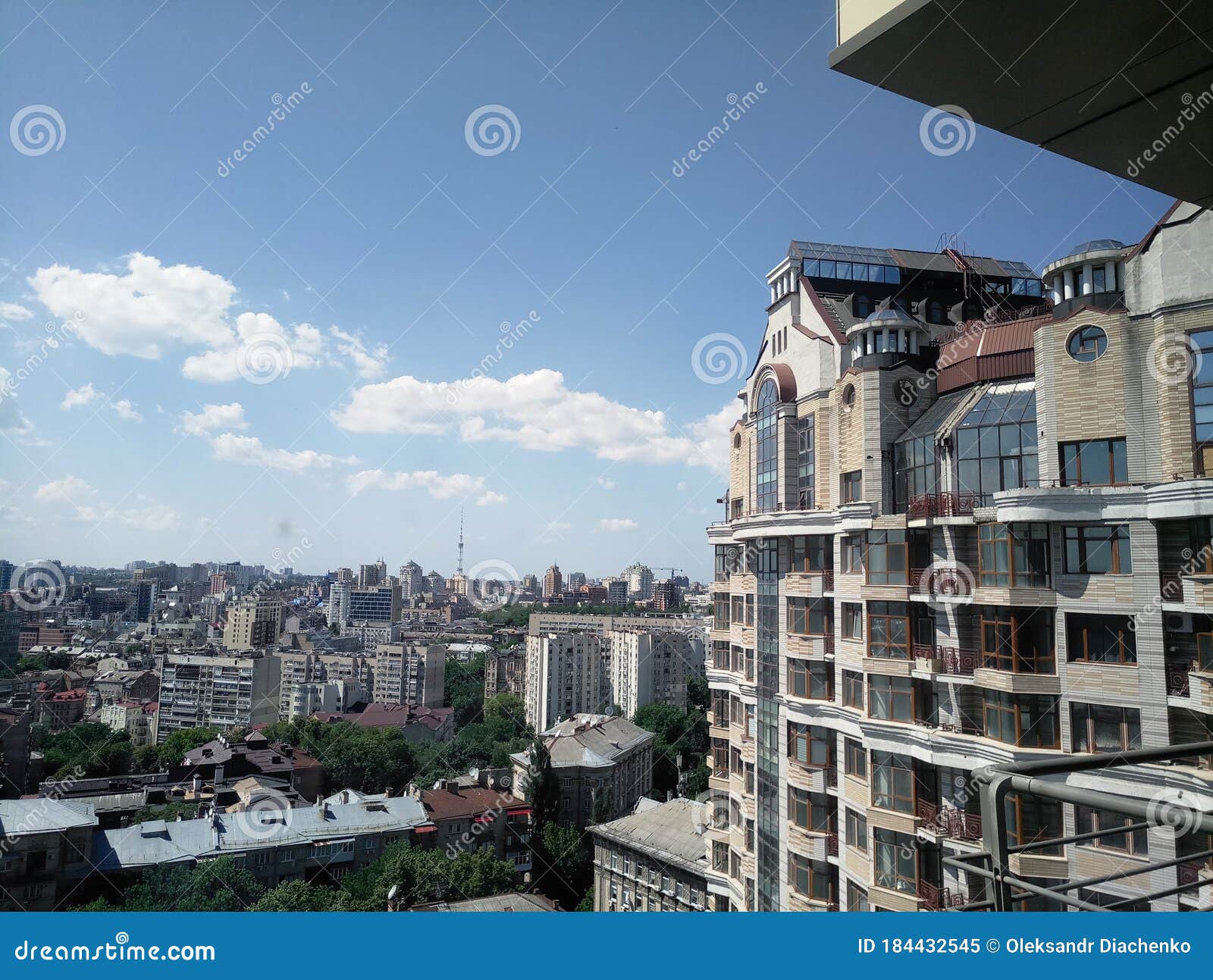 View of the City from a Height Stock Image - Image of office, buildings ...