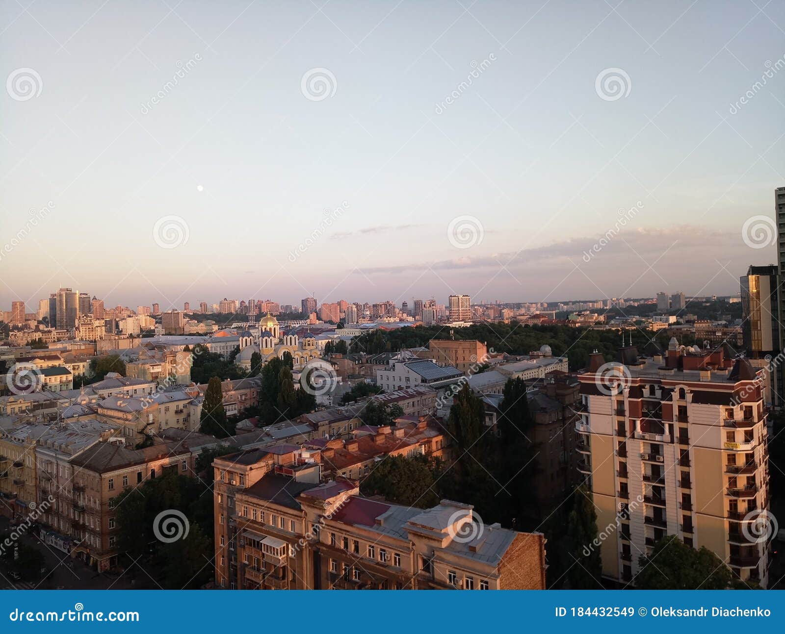 View of the City from a Height Stock Image - Image of architecture ...