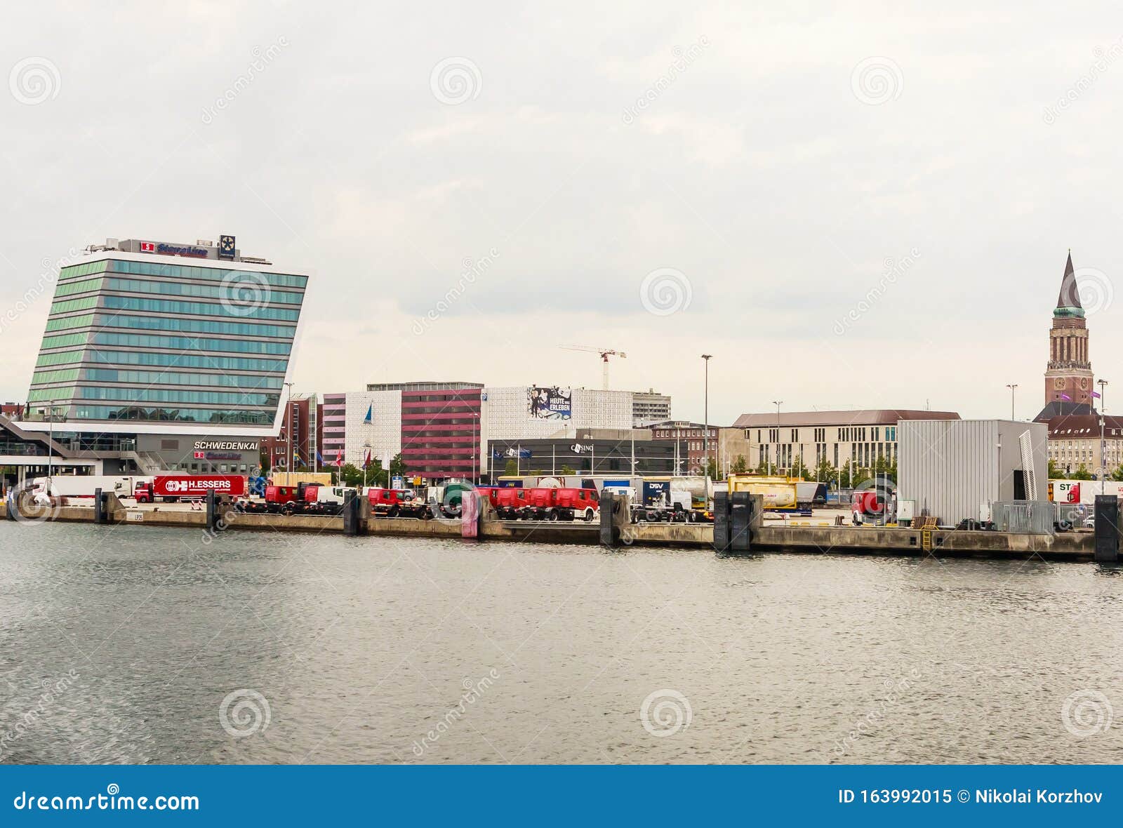 The City Kiel, the Harbor and the Coastline, North Germany Editorial ...