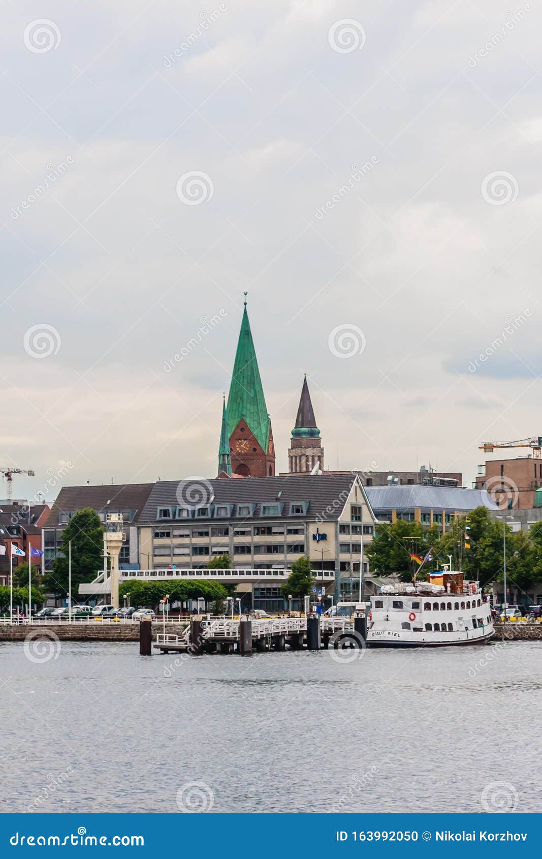 The City Kiel, the Harbor and the Coastline, North Germany Editorial ...