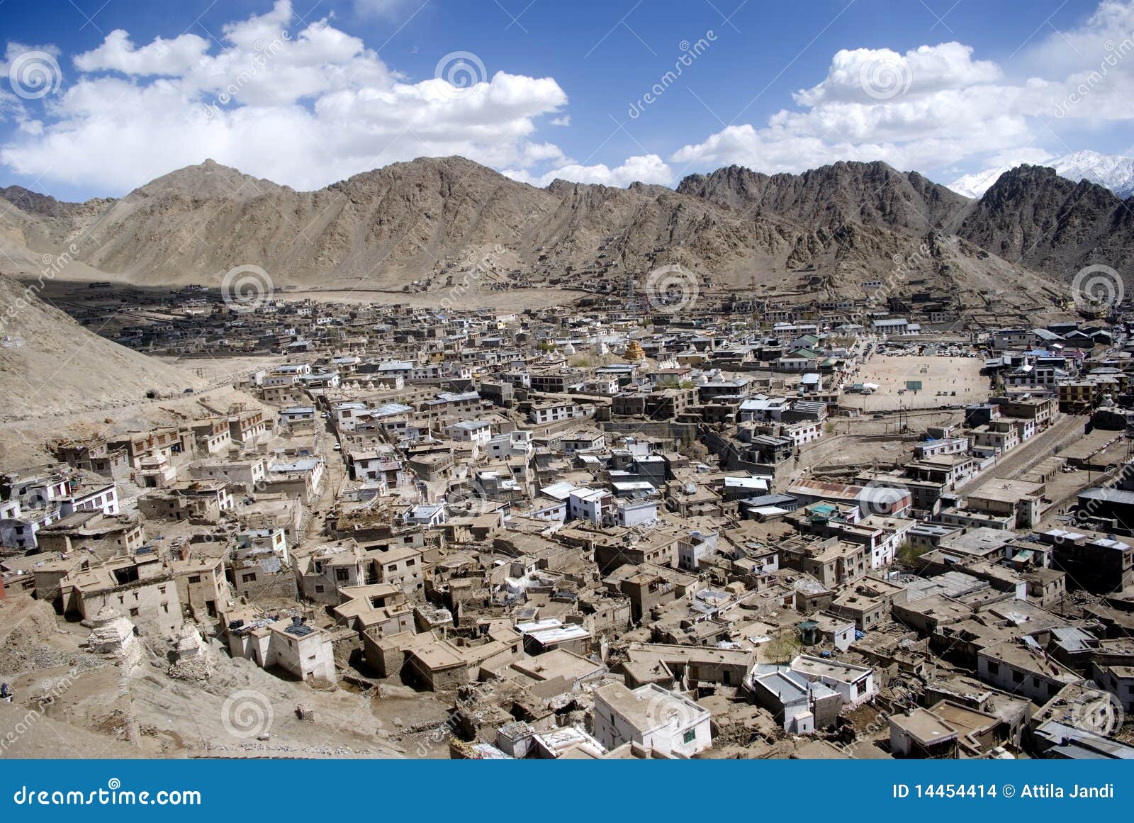 View of the City from, Leh, Ladakh, Ind Stock Photo - Image of ...