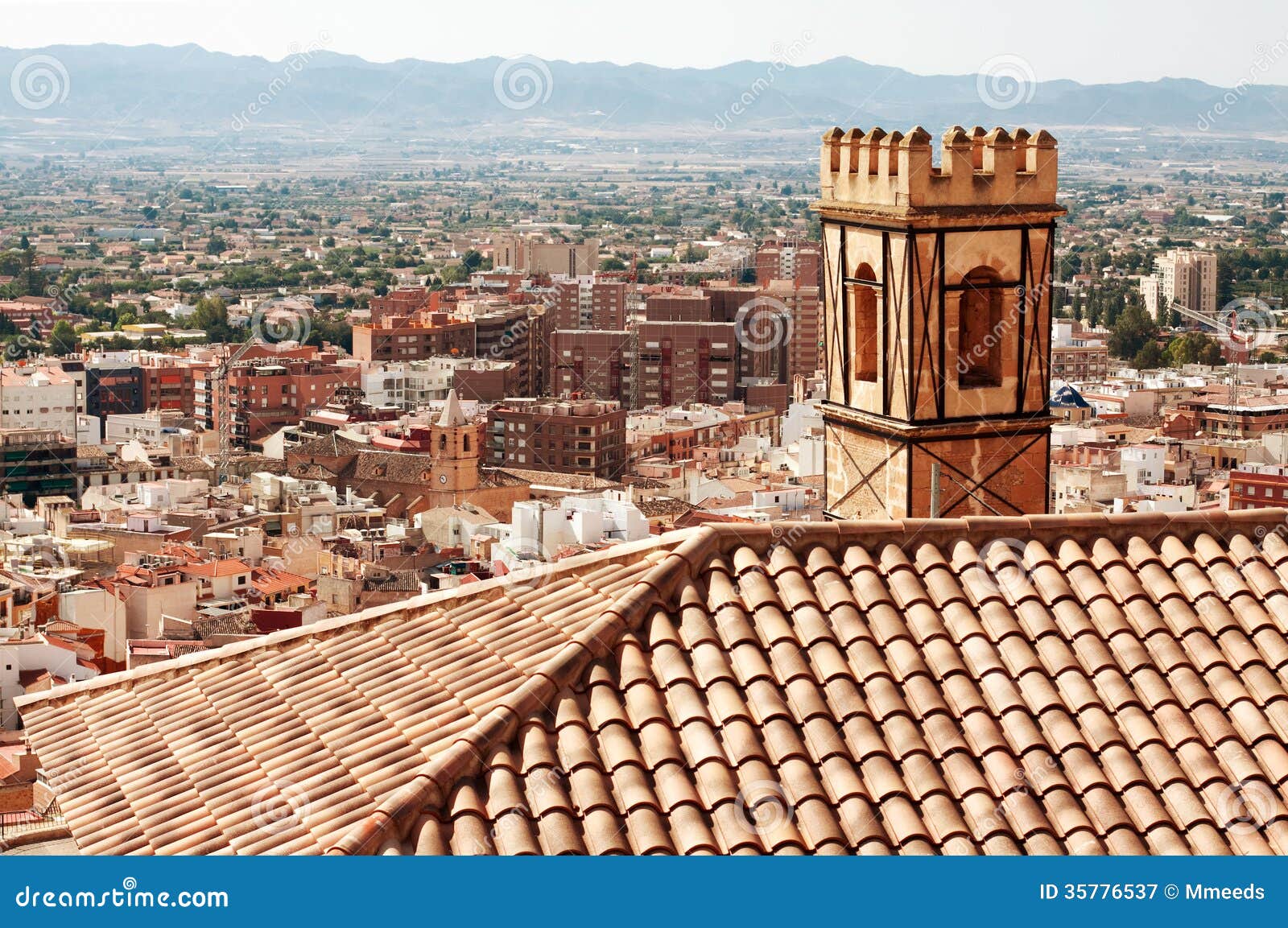 View of City of Lorca, Spain Stock Image - Image of overlooking, city ...