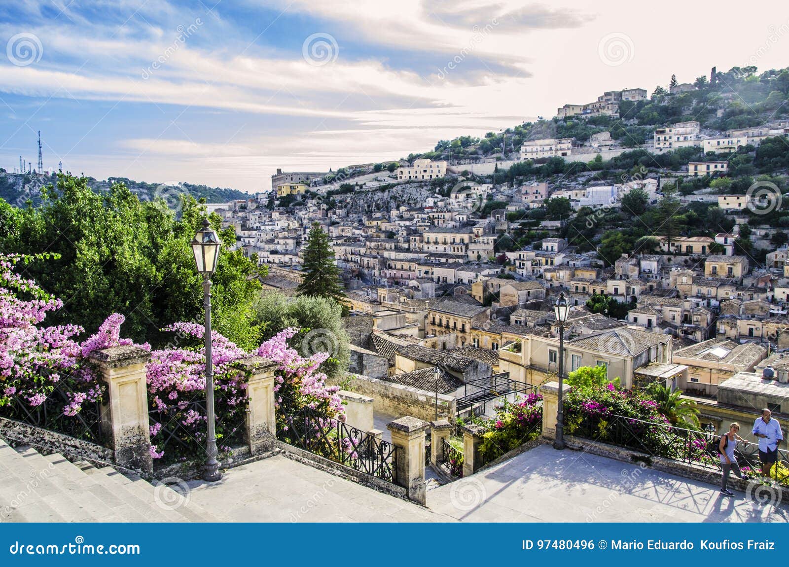 View of the City of Modica from Its Cathedral Editorial Photo - Image ...