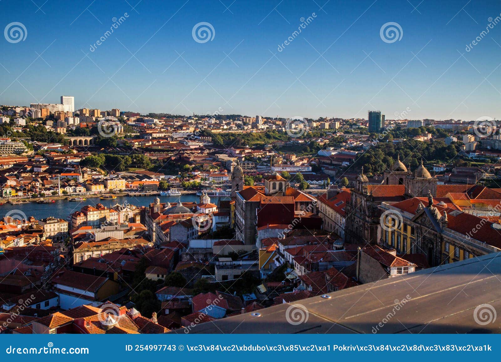 A View of a City Over the Rooftops Stock Image - Image of house ...