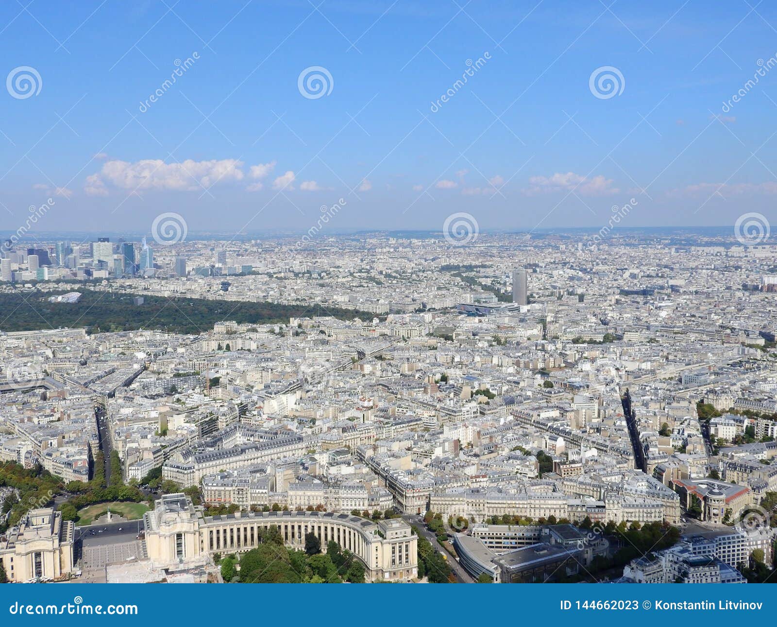 View of the City of Paris from the Height of the Eiffel Tower Stock ...