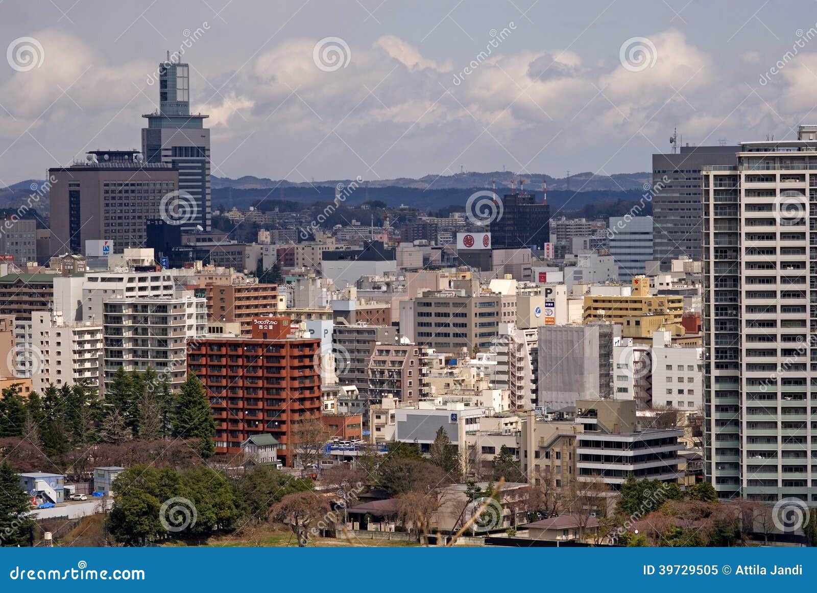 View of the City, Sendai, Japan Editorial Image - Image of construct ...
