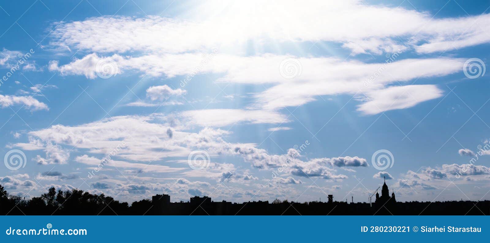 View of the City in Sunny Weather Stock Image - Image of architecture ...