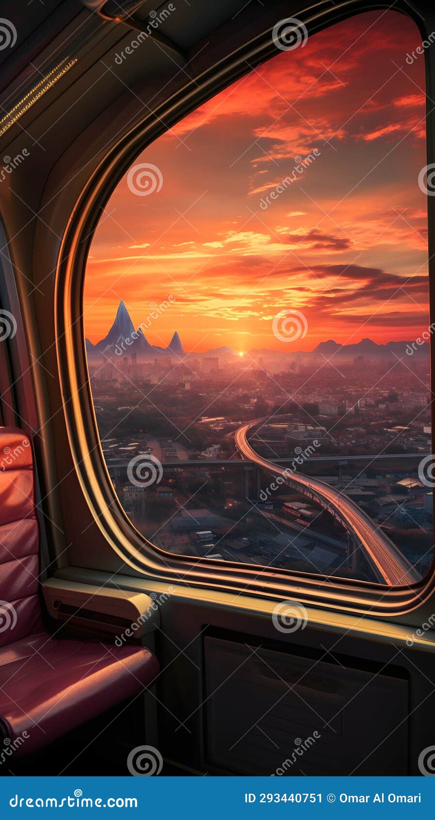 A View of a City from a Train Window.Window View from Train Window ...