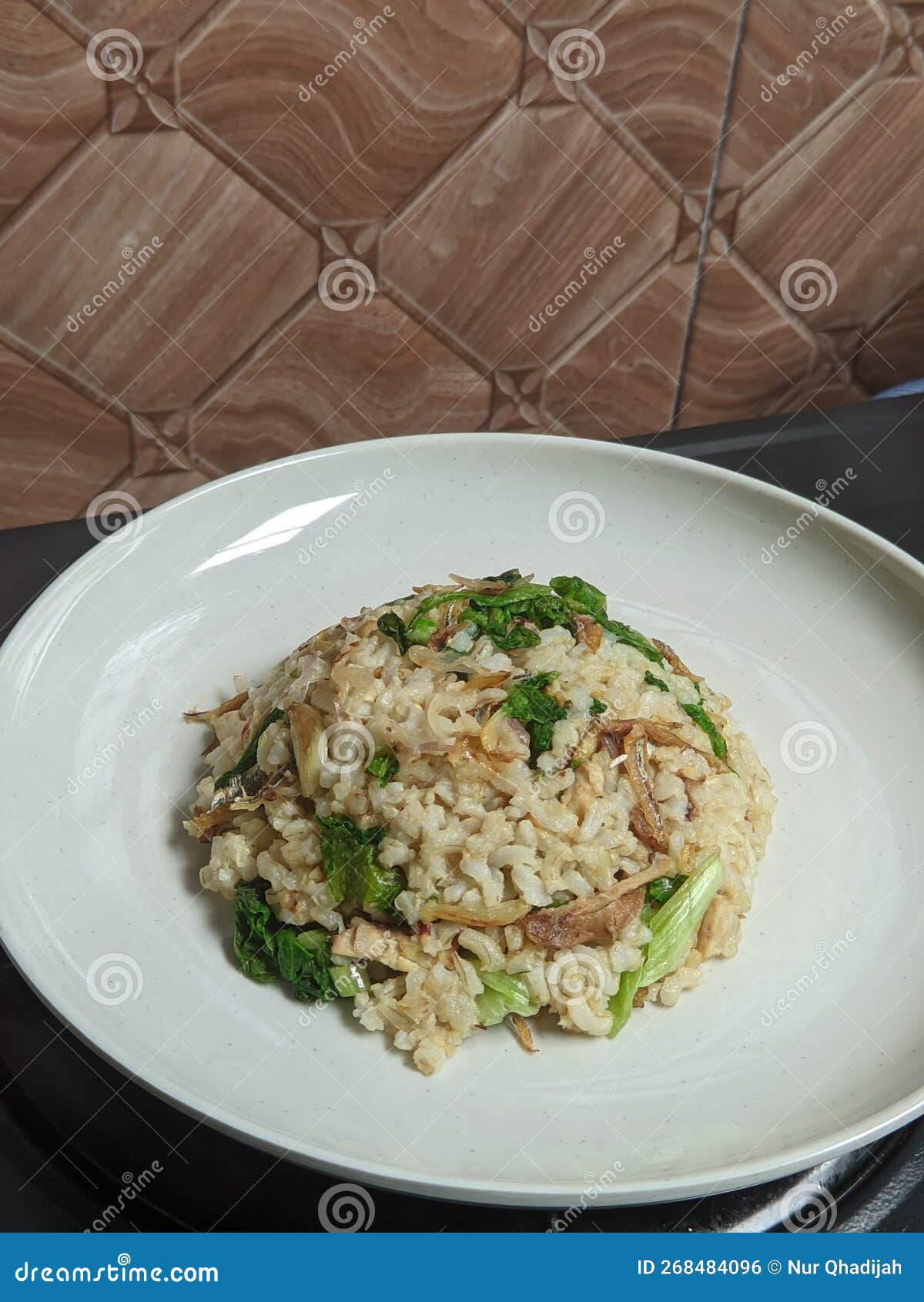 View of Classic Fried Rice in a Plate Stock Photo - Image of view ...