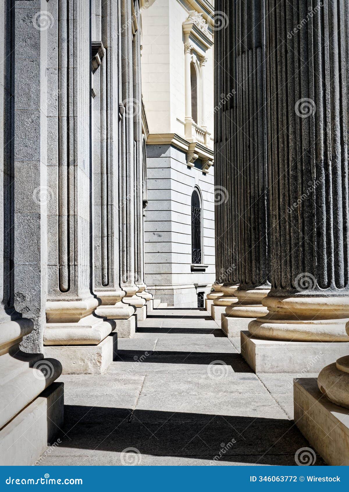 View of Classical Architectural Columns with Intricate Details and ...