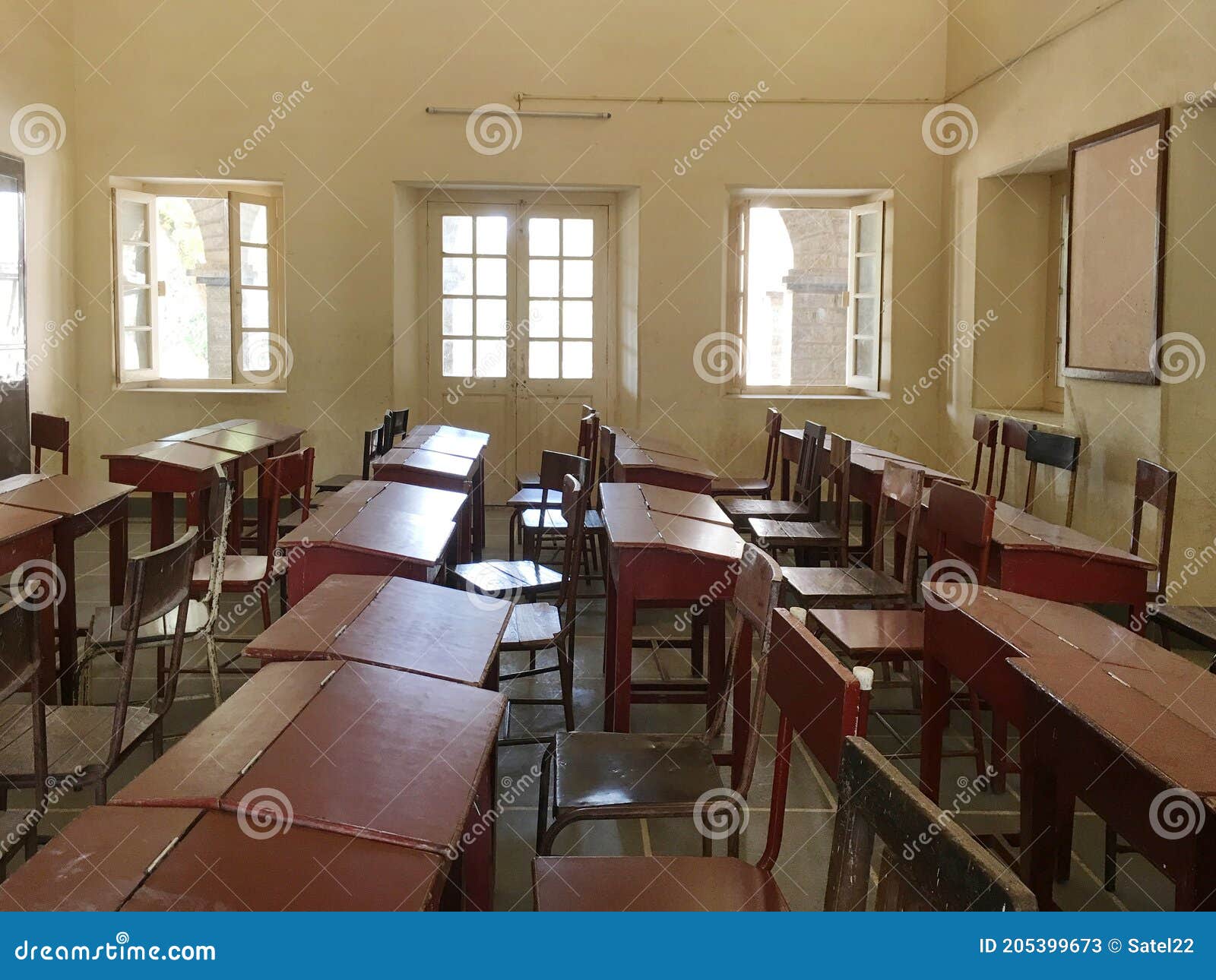 Empty Classroom of a Primary School from India Stock Image - Image of ...