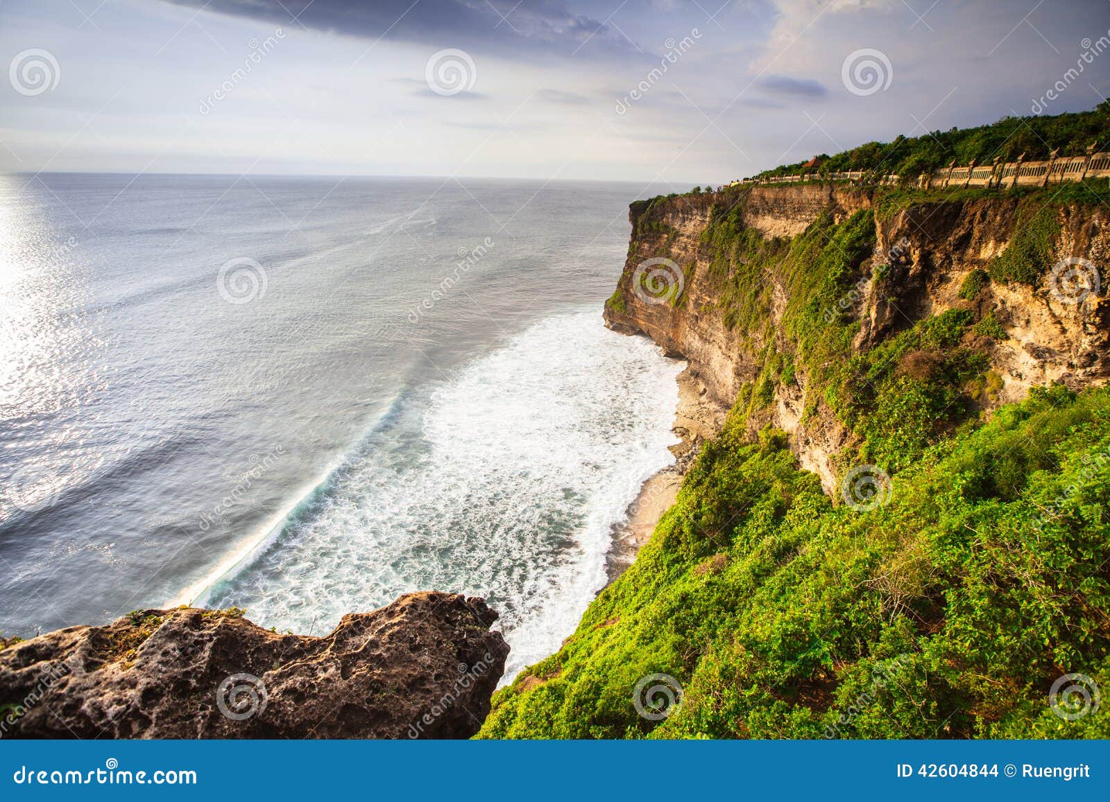 View of a Cliff in Bali Indonesia. Stock Photo - Image of cliff, green ...