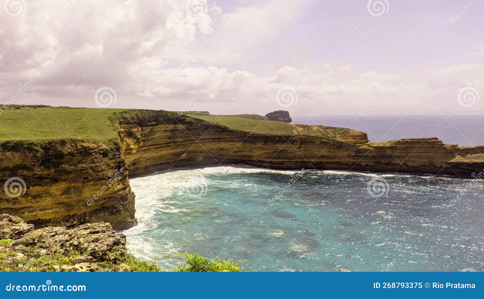 View of the Cliff beside the Beach with Hard Corals Stock Image - Image ...