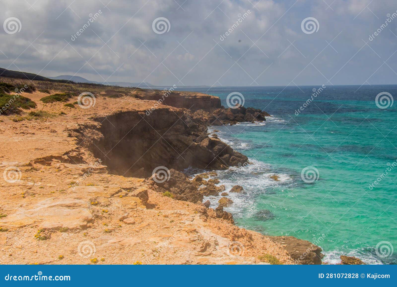 View of the Cliff with the Ocean on the Horizon from Cap Blanc in ...
