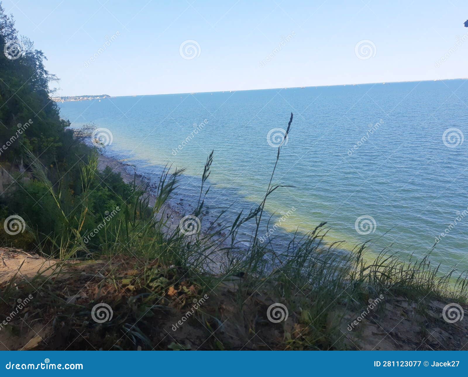 View from the Cliff in Orlowo in Gdynia To the Baltic Sea Stock Image ...