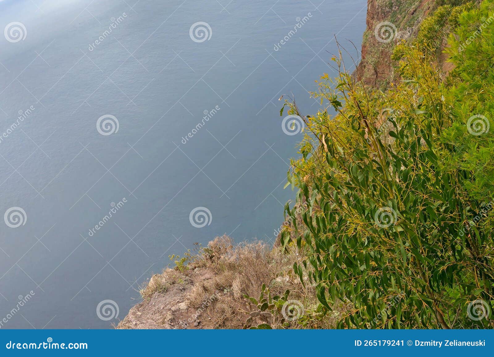 View from the Cliff of the Rock To the Water. View from a Height. Stock ...