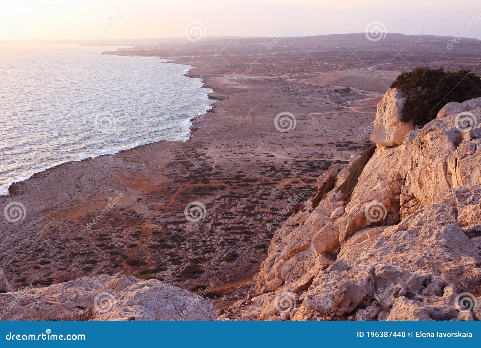 View from the Cliff at the Top of Cape Cavo Greco Capo Greco . Cyprus ...