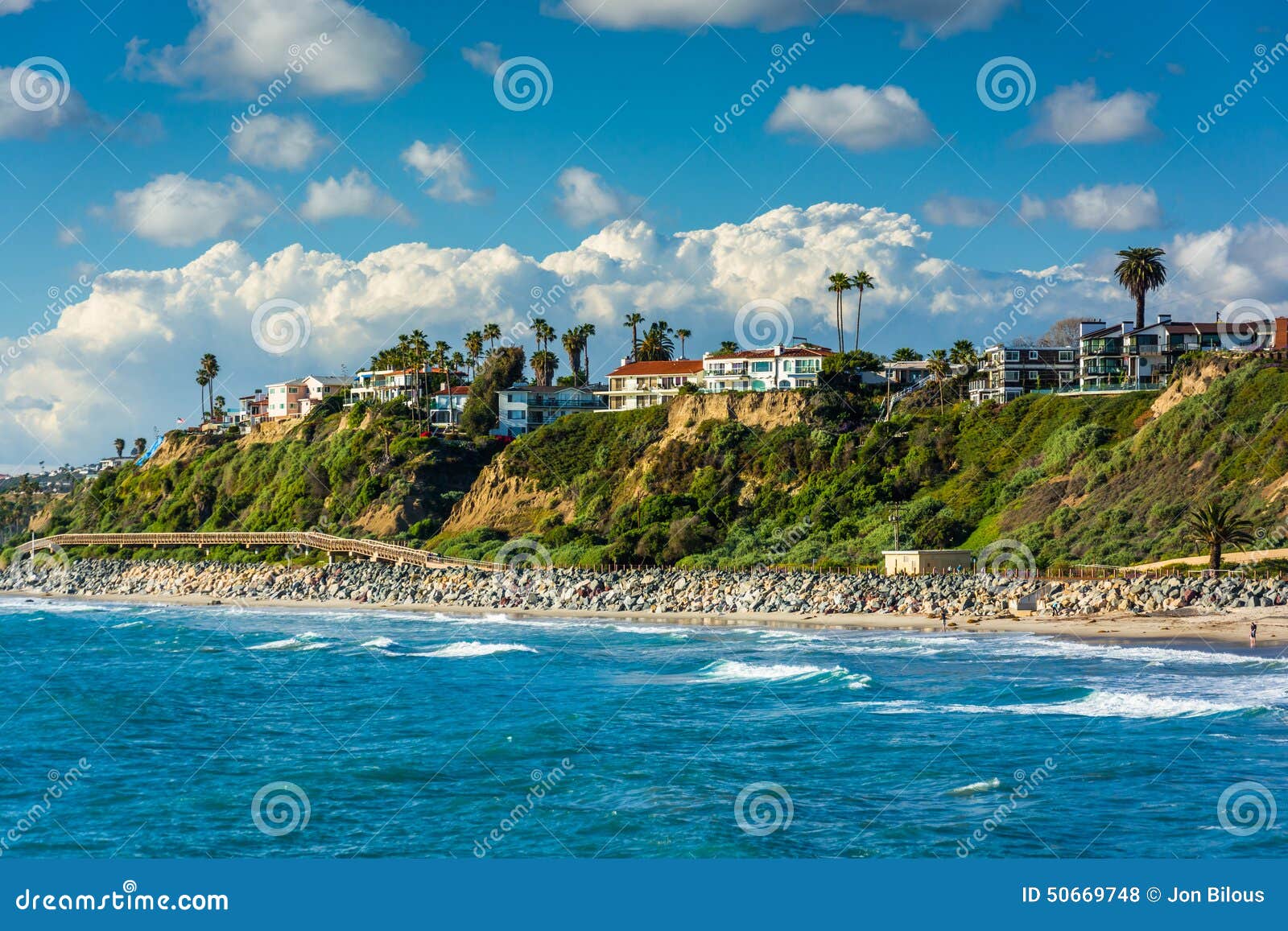View of Cliffs Along the Beach in San Clemente Stock Photo - Image of ...
