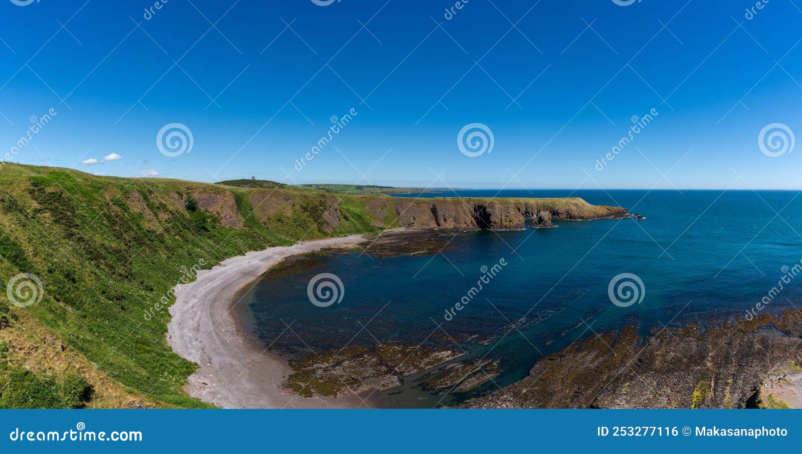 View of the Cliffs and Fields on the Wild and Rugged North Sea Shore of ...