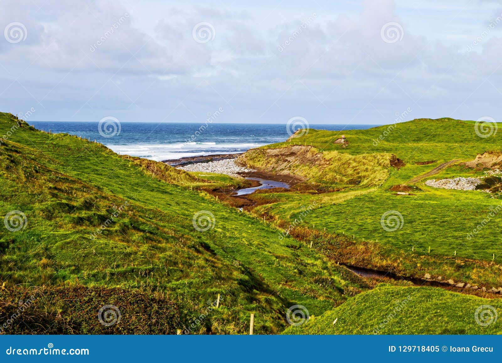 View at Cliffs of Moher from Doolin, Ireland Stock Image - Image of ...