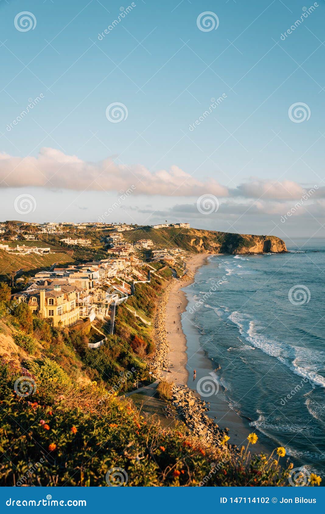 View of Cliffs and Strand Beach, in Dana Point, Orange County ...