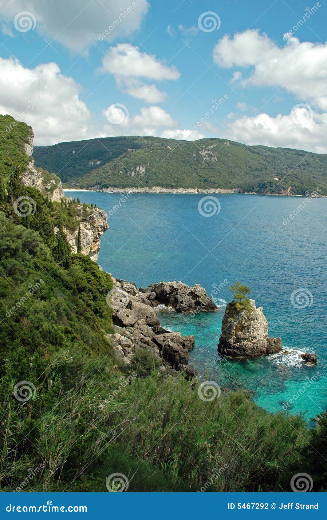 View of Cliffside Coastline on Greek Island Stock Photo - Image of ...