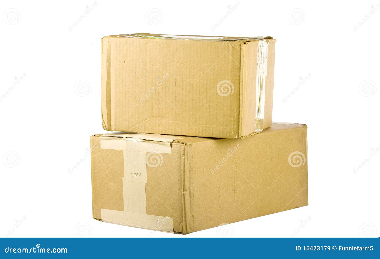 View of Closed Cardboard Boxes on White Stock Image - Image of ...