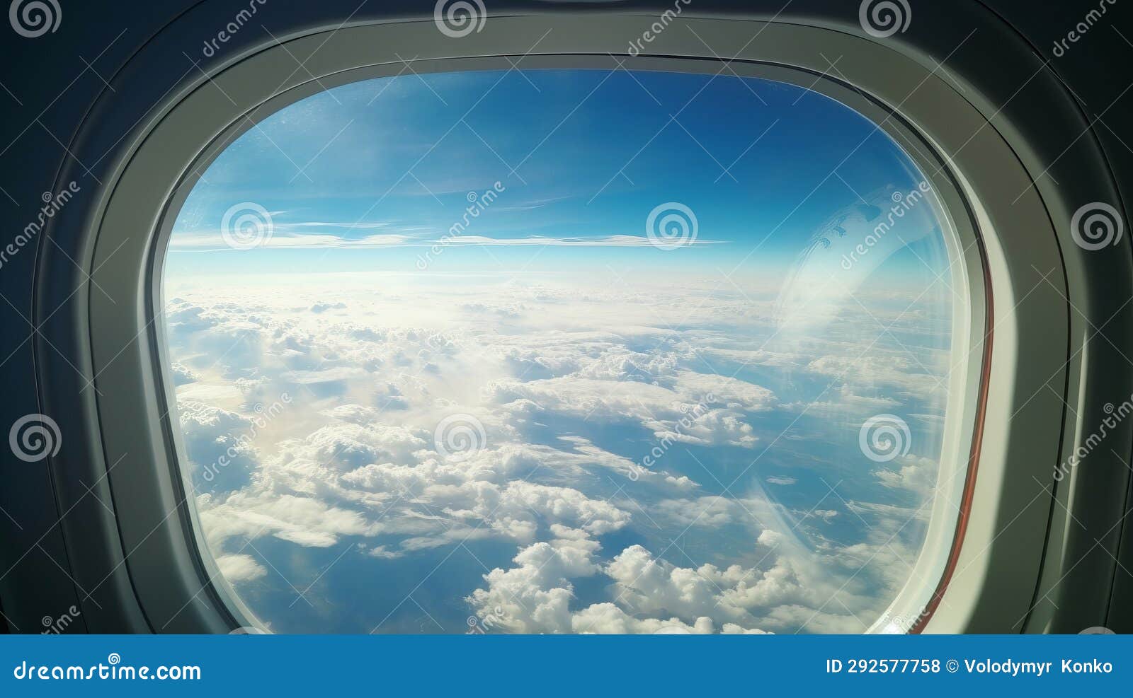 A View of the Clouds from an Airplane Window Stock Photo - Image of ...