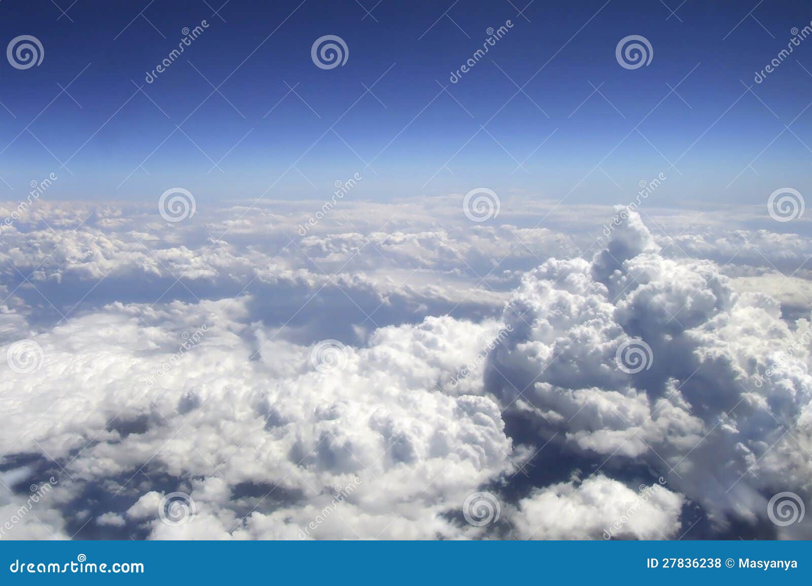 View of Clouds from High Up in the Sky Stock Photo - Image of blue ...
