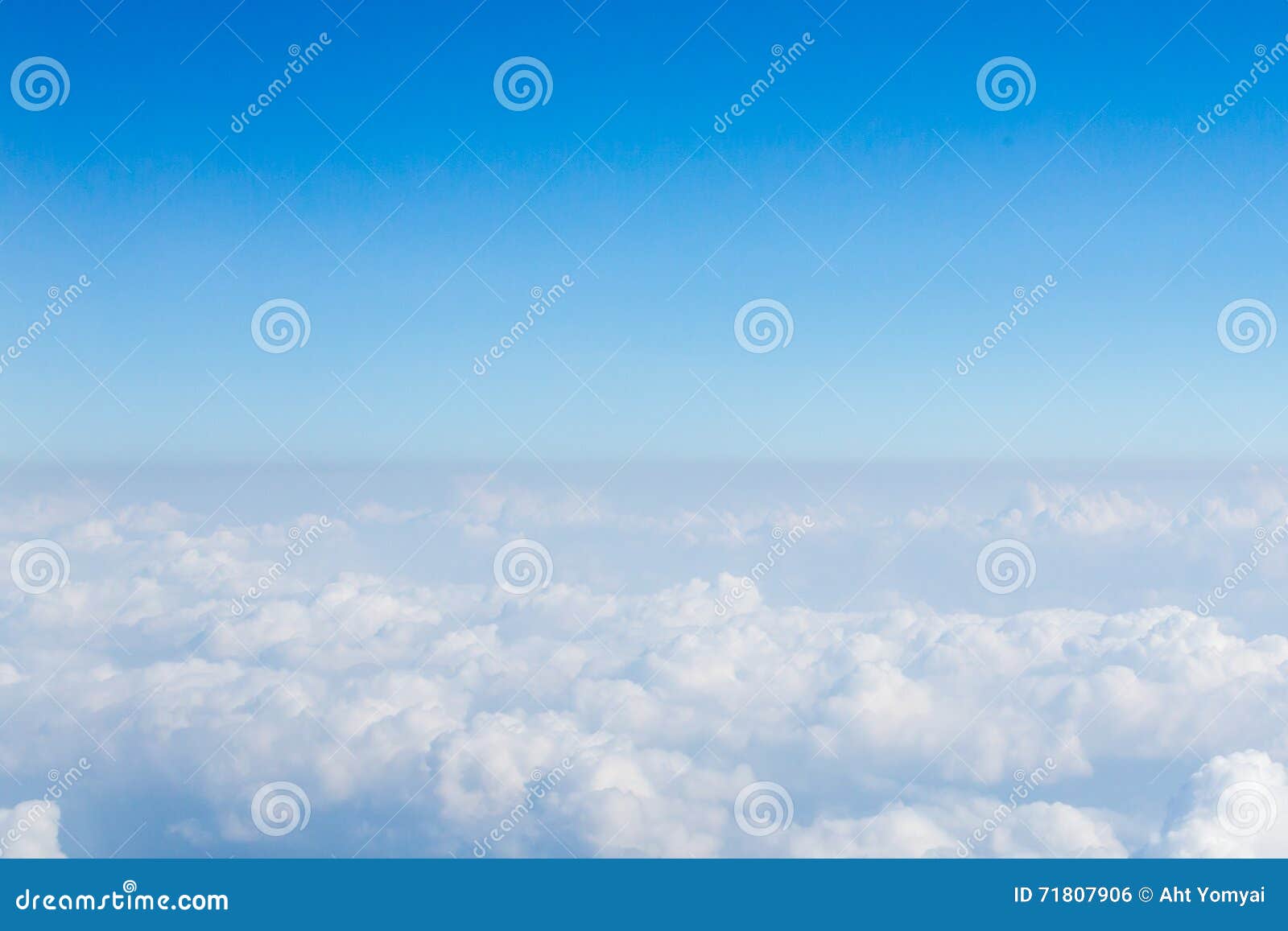 View of Clouds from High Up in the Sky. Stock Photo - Image of nature ...