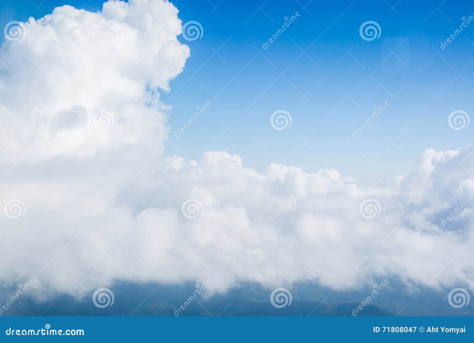 View of Clouds from High Up in the Sky. Stock Image - Image of clean ...