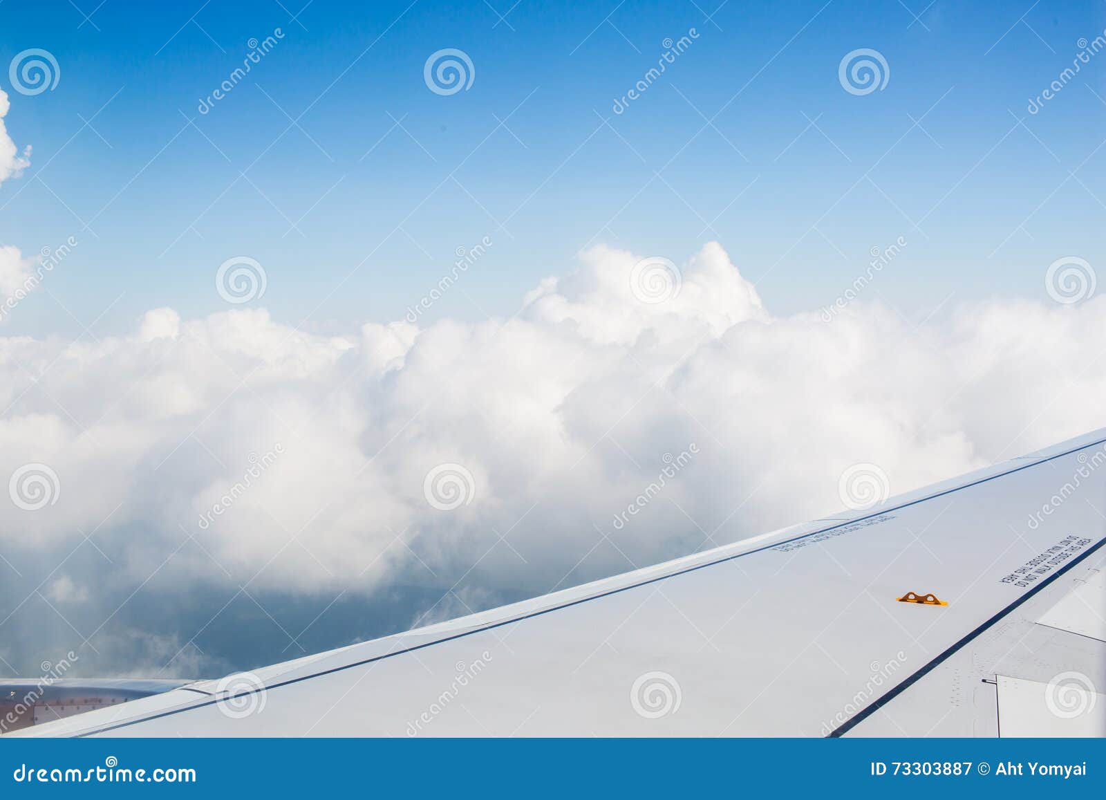 View of Clouds from High Up in the Sky. Stock Image - Image of blue ...