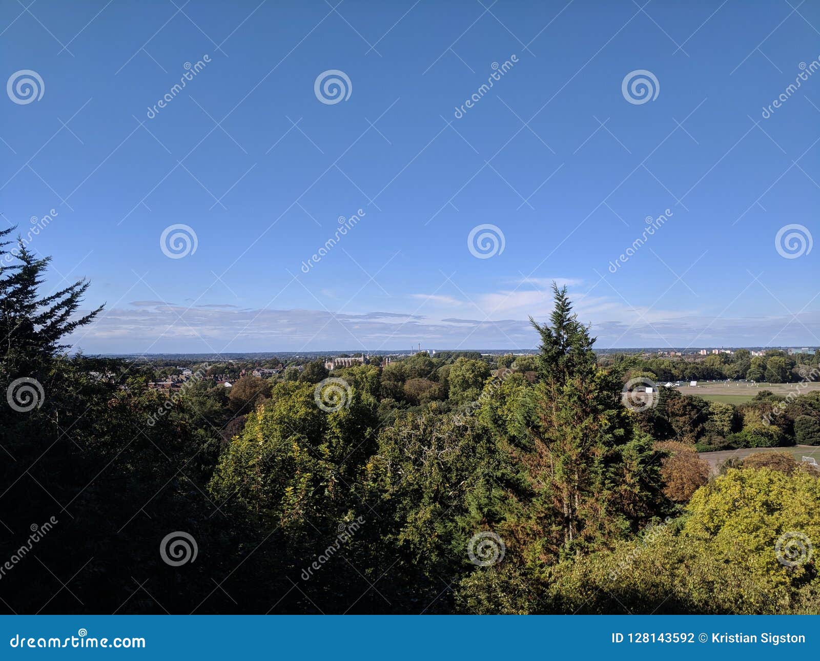 Landscape view of Windsor stock photo. Image of clouds - 128143592