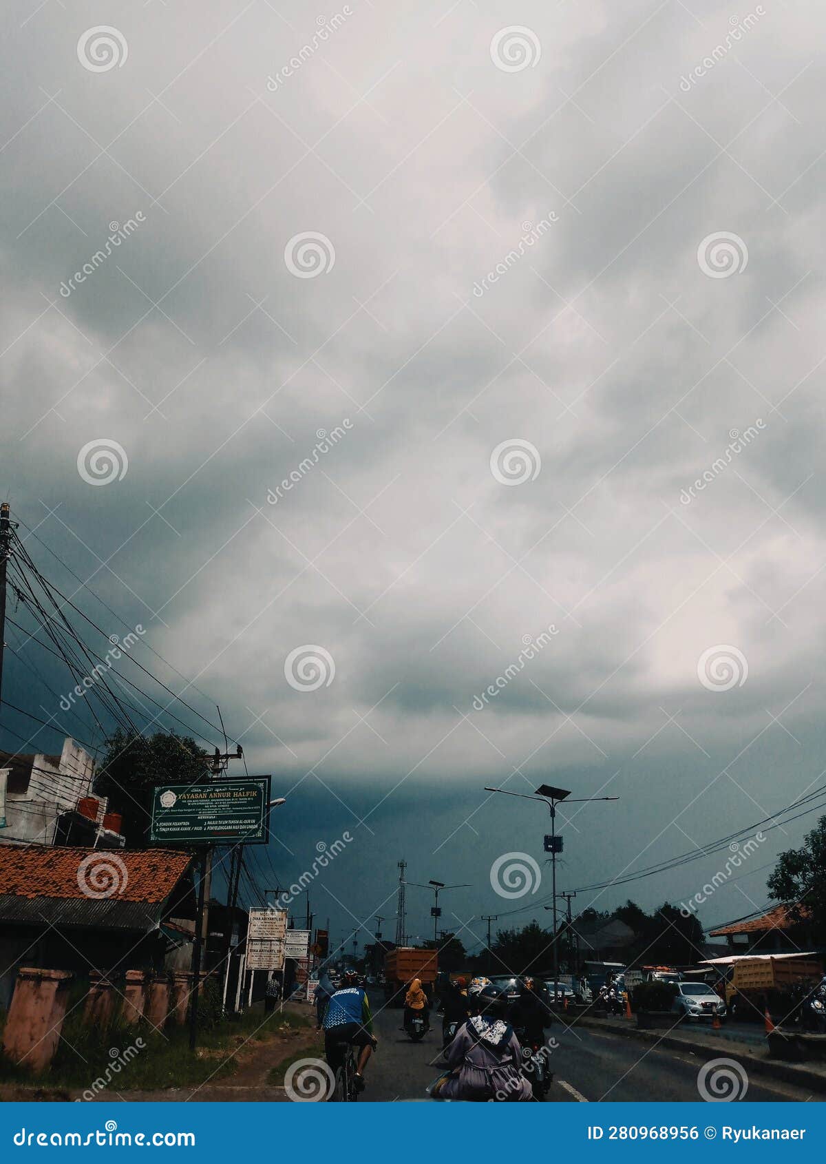 View of Cloudy Sky in Indonesia, West Java Editorial Photo - Image of ...