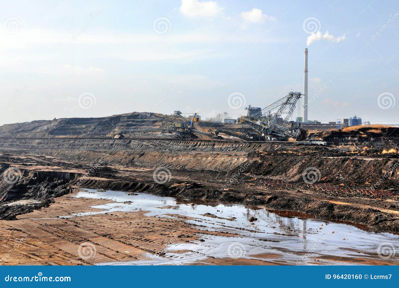 View into a Coal Mine with Its Coal Factory Stock Photo - Image of ...