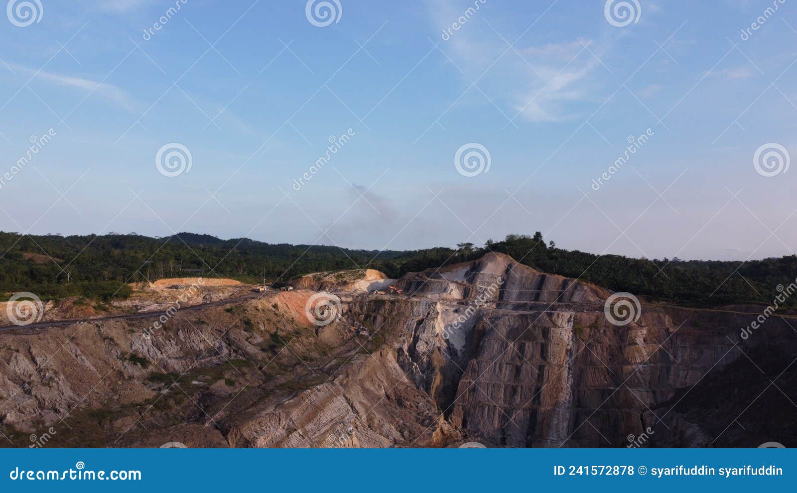 View of coal mining area stock photo. Image of aerial - 241572878