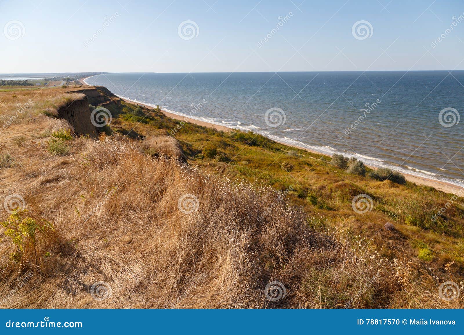 View of the Coast of the Azov Sea Stock Photo - Image of sandy, sunny ...