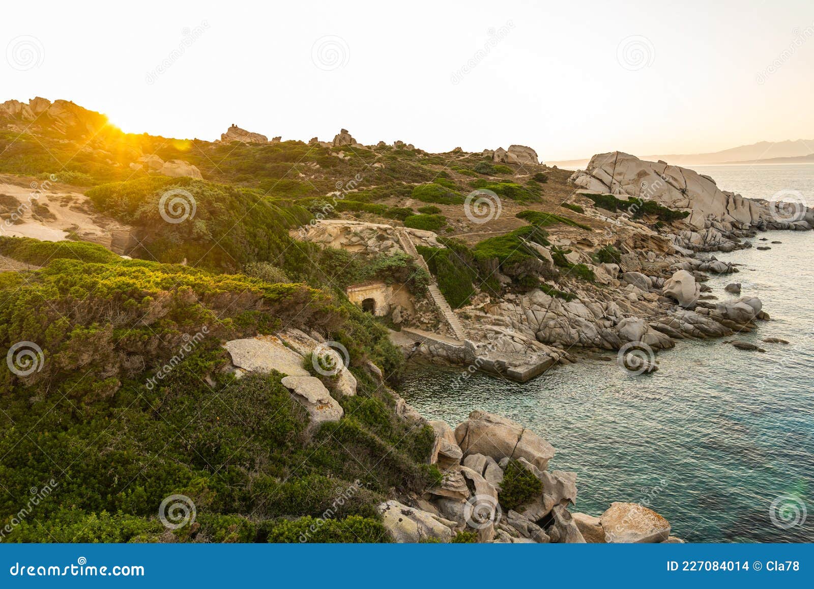 View of Coast in Capo Testa at Sunset - Sardinia Stock Photo - Image of ...