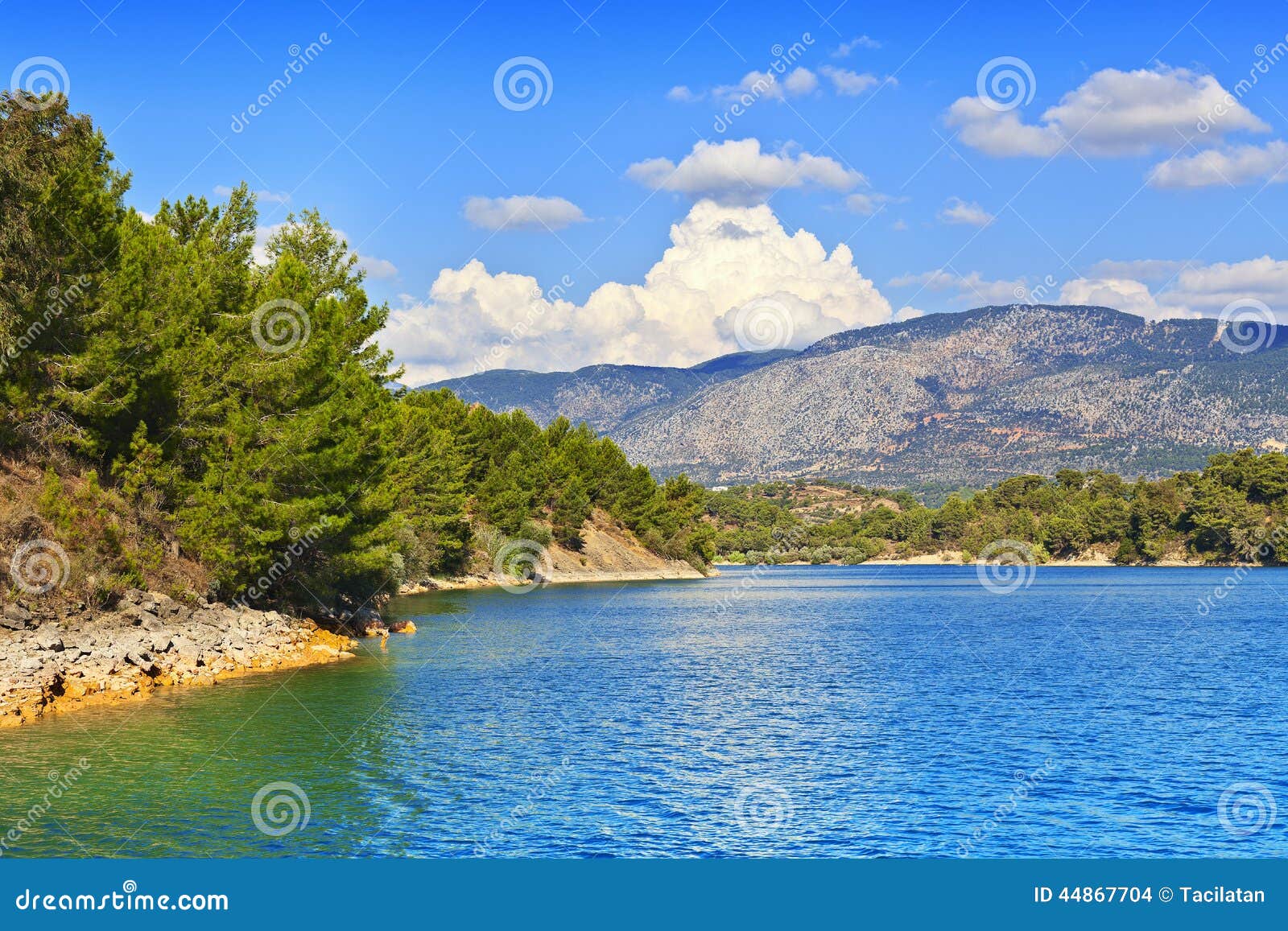 View of the Coast and the Mountains from the Water Side Stock Photo ...