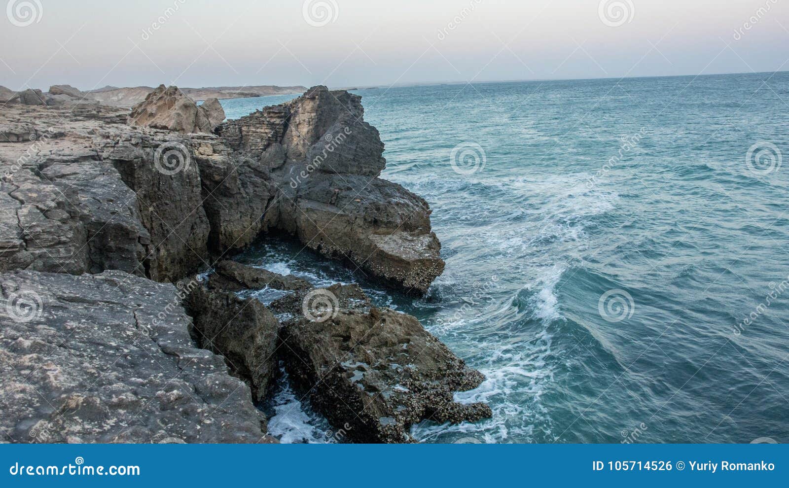 View of the Coast of the Persian Gulf Stock Photo - Image of light ...