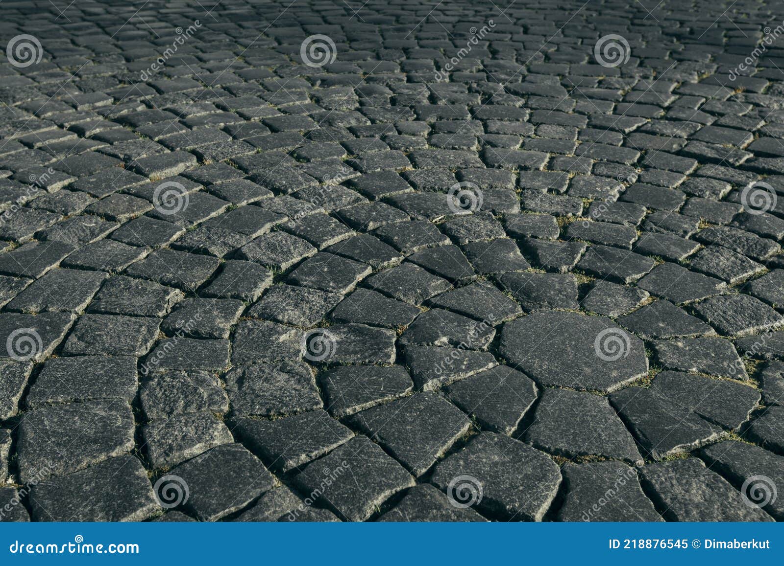 View of the Cobblestone Street. Texture of the City Pavement. Stock ...
