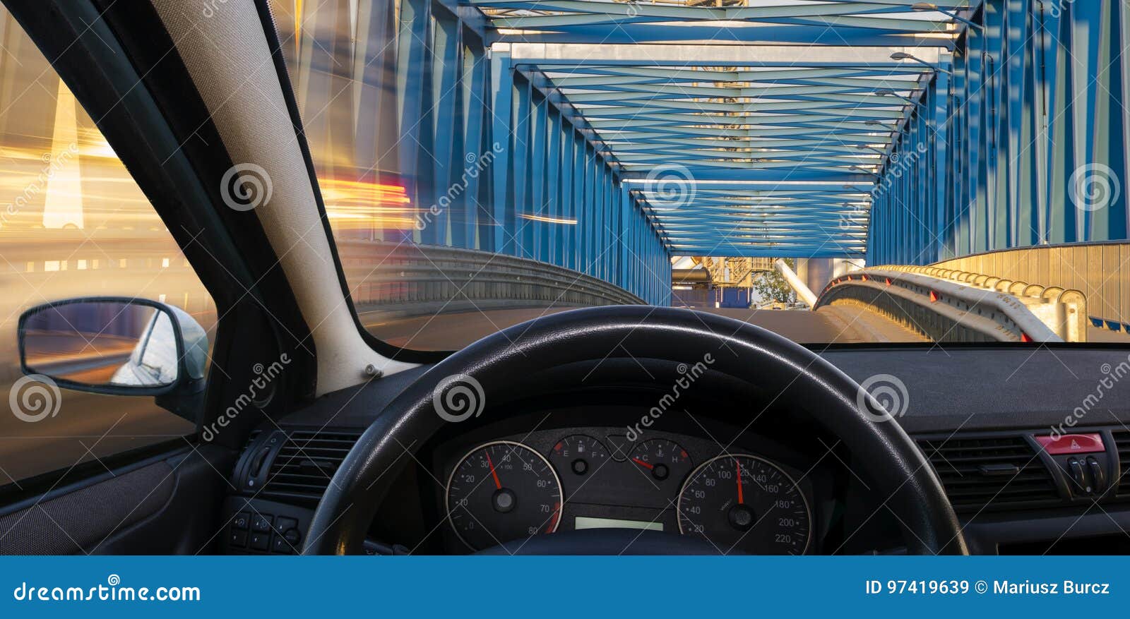 A View of the Cockpit of a Car Stock Image - Image of technology ...