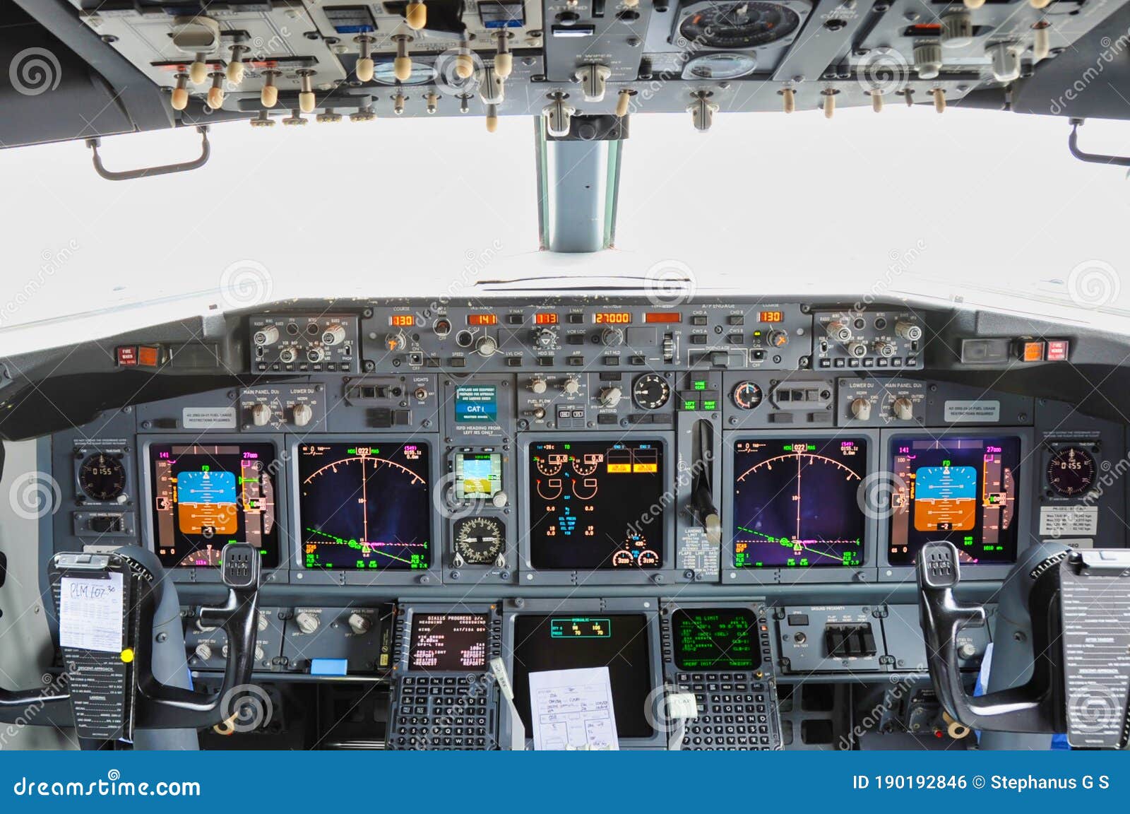 View of Cockpit and Instrument. Stock Photo - Image of flight, aircraft ...