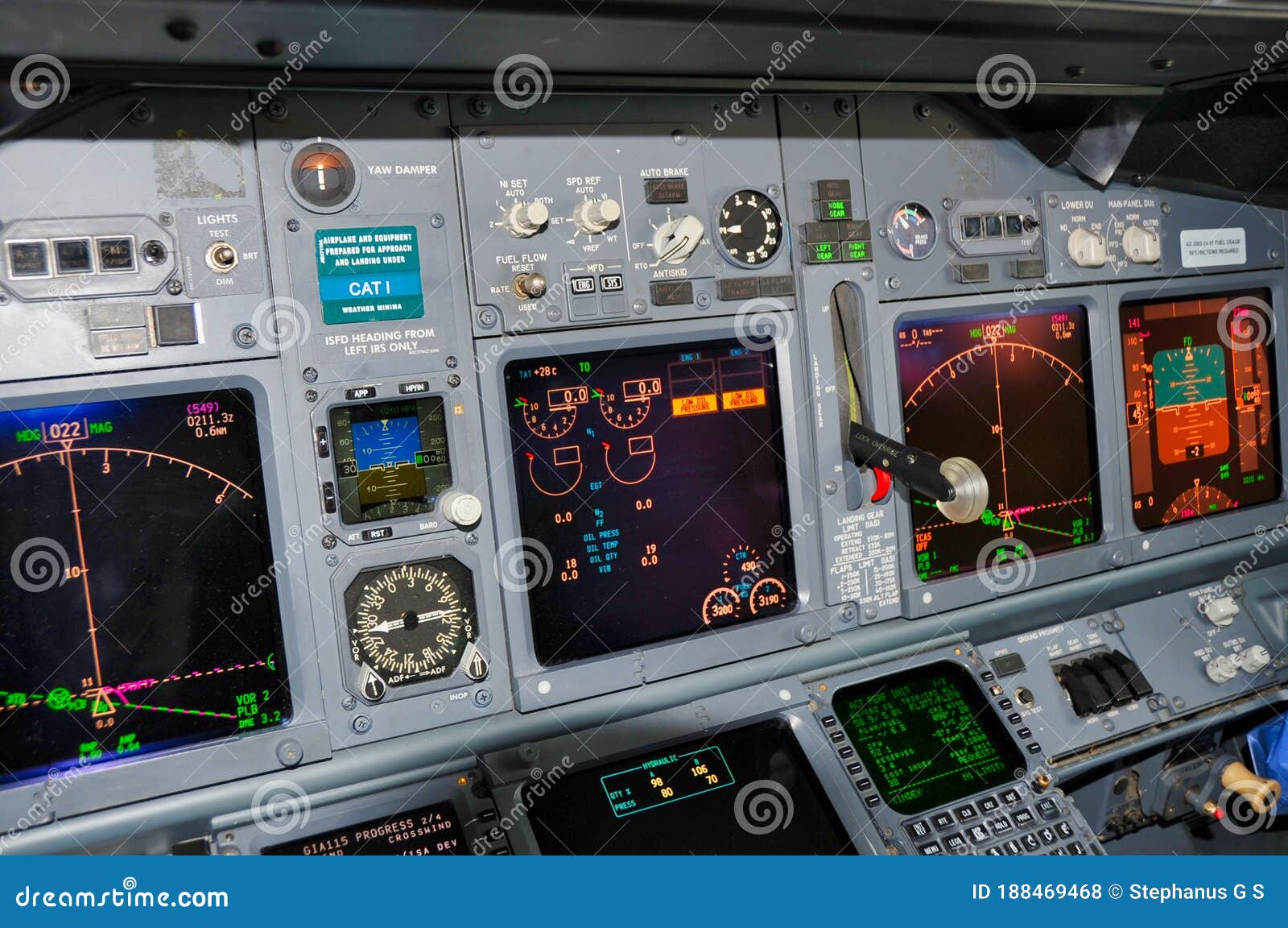 View Cockpit Panel and Instrument Stock Photo - Image of aircraft ...