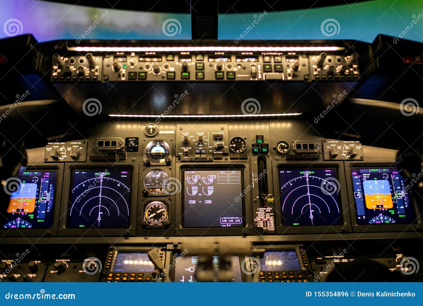 View from the Cockpit To the Runway Stock Photo - Image of copilot ...