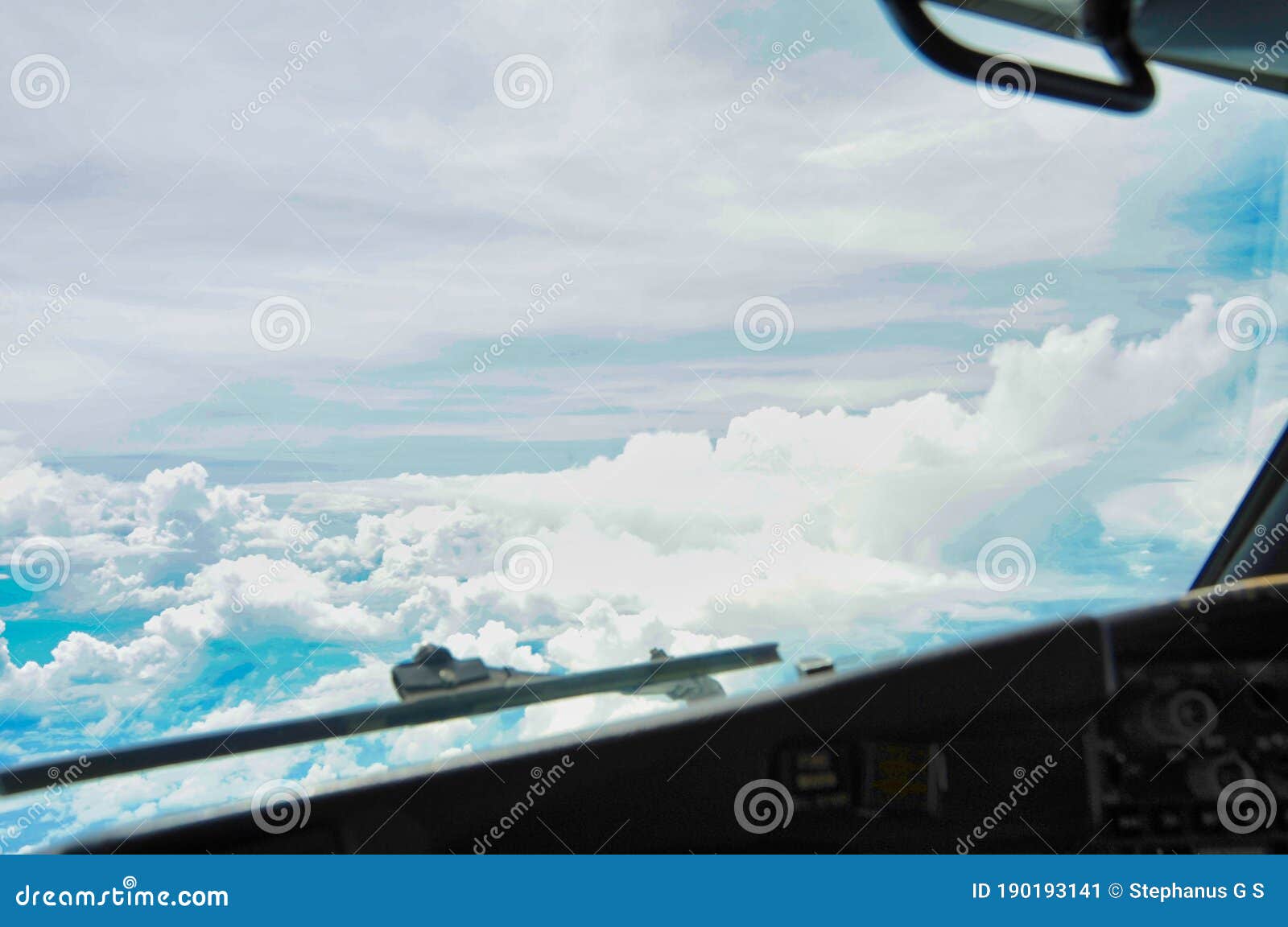 View from cockpit window. stock image. Image of dark - 190193141