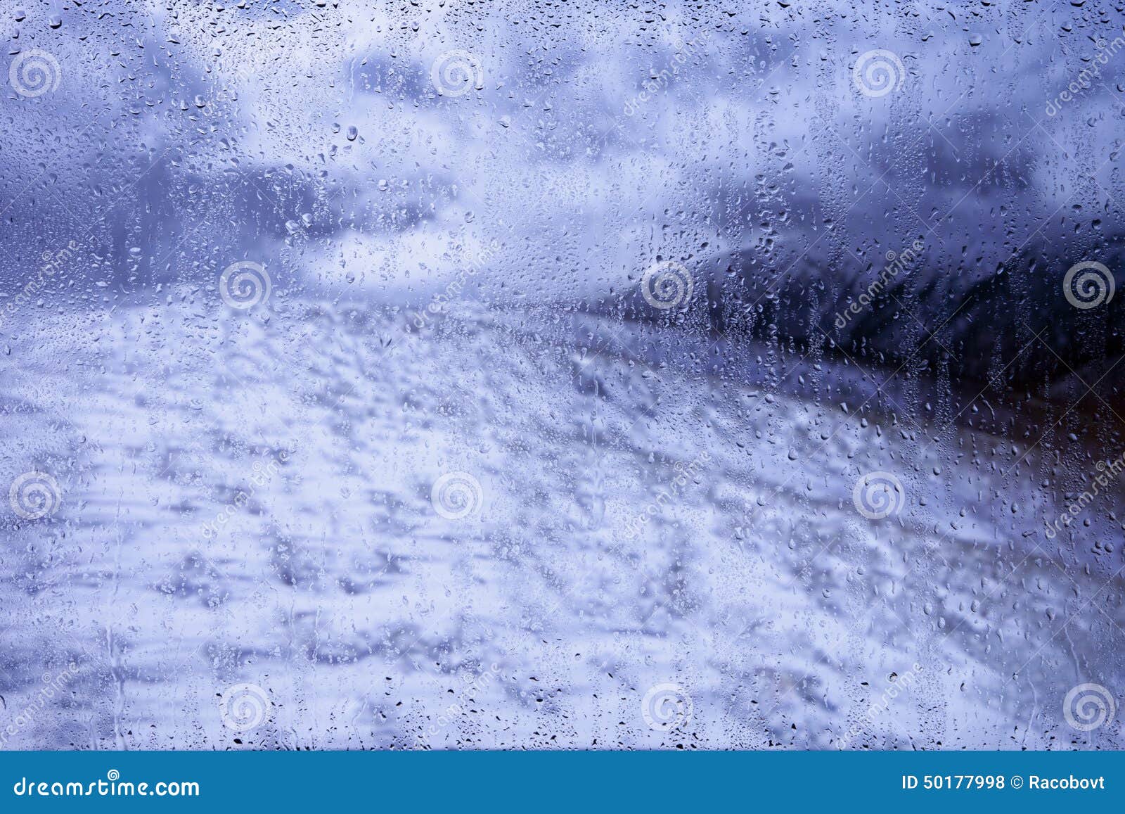 View on a Cold Winter Landscape Outside the Window Stock Photo - Image ...