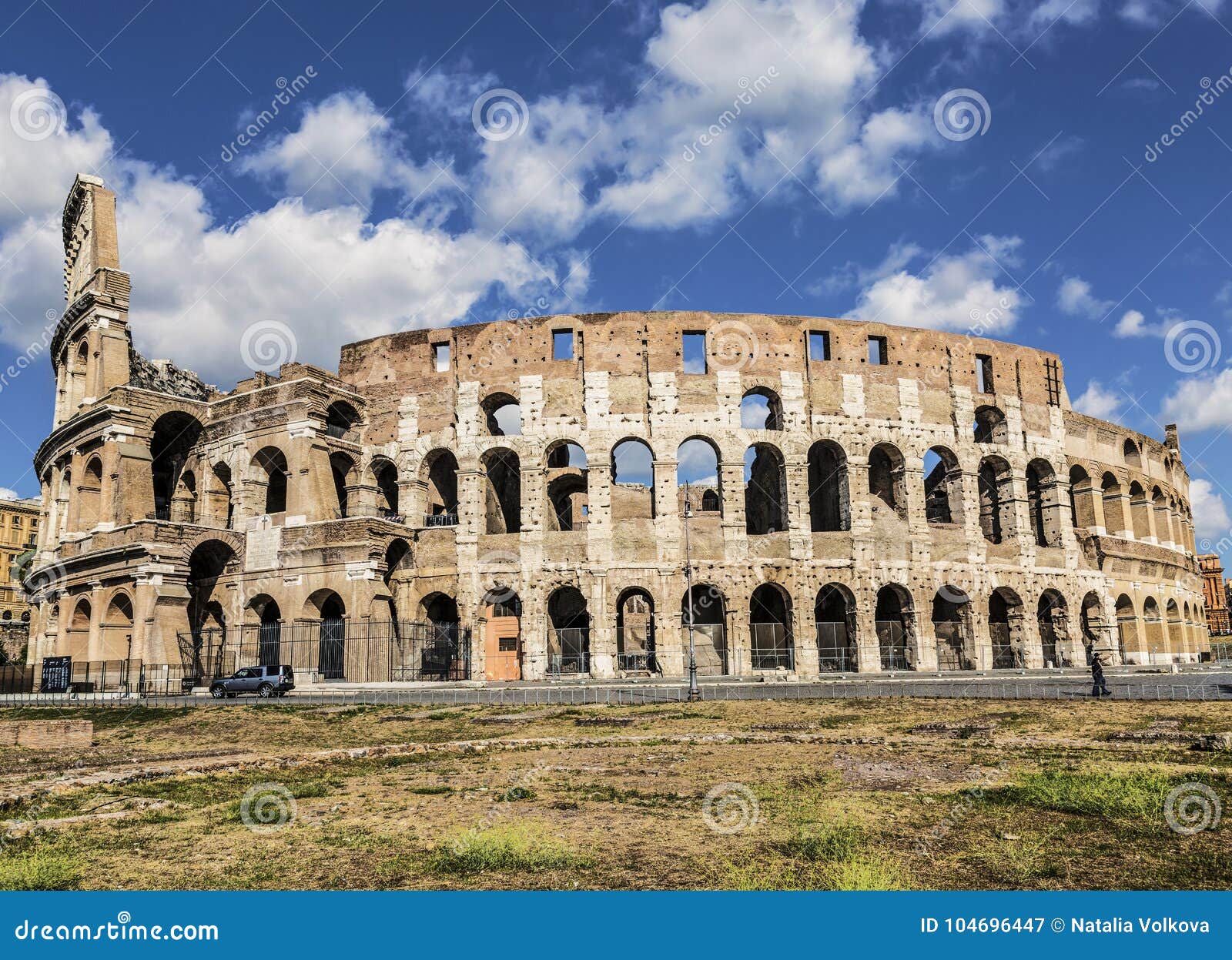 View of the Coliseum in Rome Stock Image - Image of sunny, monumental ...