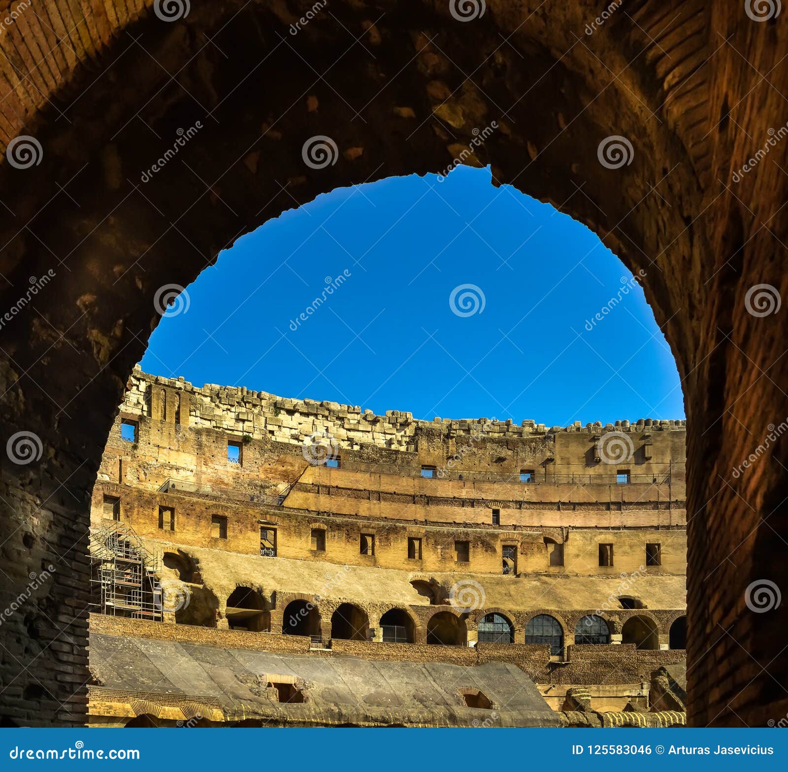 View of Colloseo through One of it Archs Stock Photo - Image of arches ...