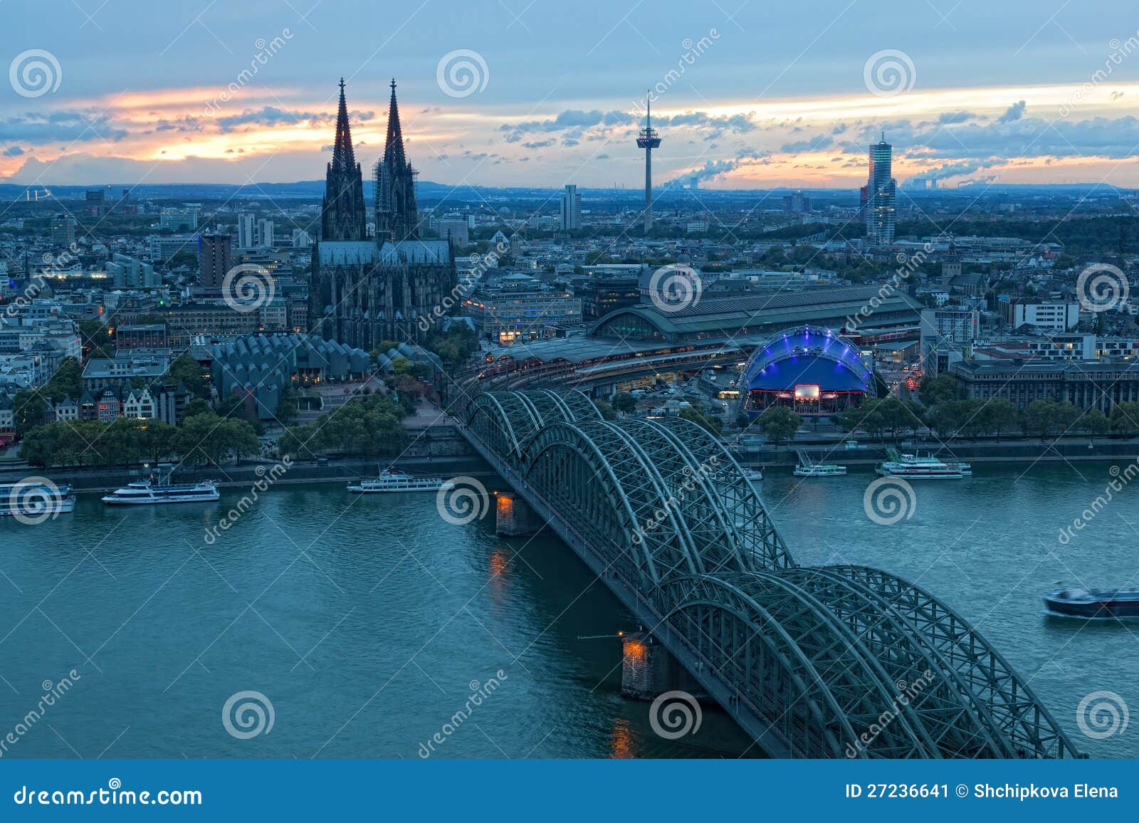 View of Cologne stock image. Image of bridge, german - 27236641